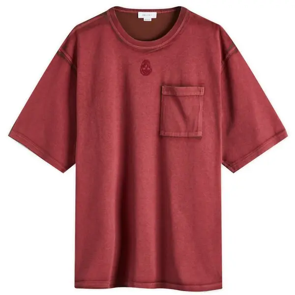 Alexander McQueen Fade Effect T-shirt - Rust/bordeaux