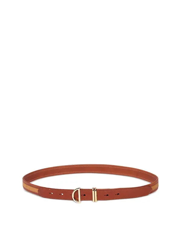 FRAME Leather Crescent Belt - Camel Multi