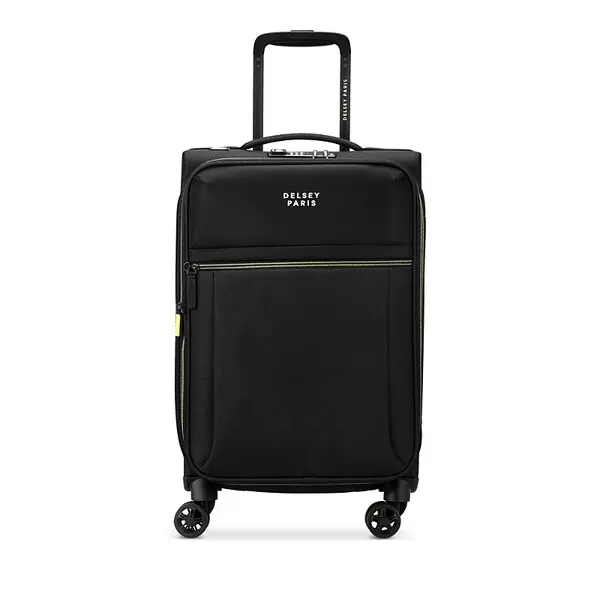 DELSEY PARIS Brochant 3 20-inch Expandable Carry On Spinner Suitcase - Deep Black