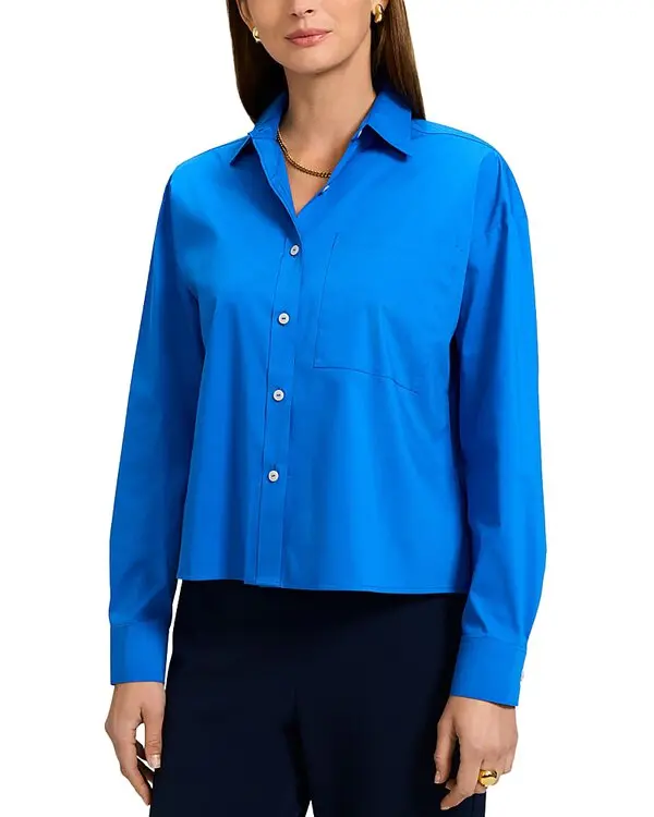 Foxcroft Marina Stretch Shirt - Cobalt Blue
