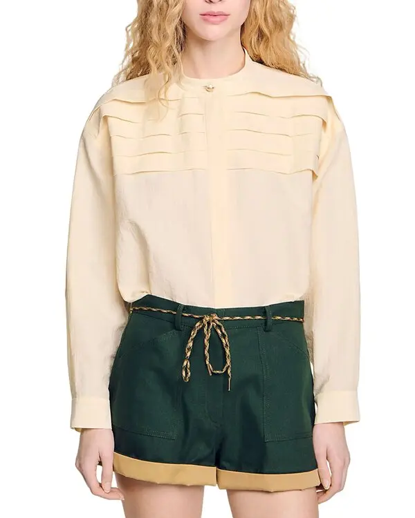 Sandro Jewellery Detail Shirt - Ecru