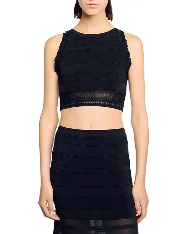 Sandro Sleeveless Jumper - Black