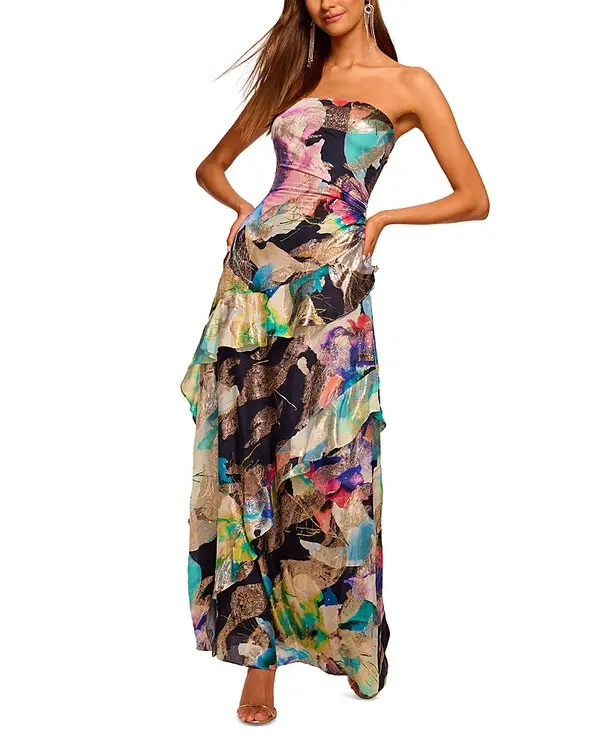 Ramy Brook Dominika Gown - Spring Navy Marble