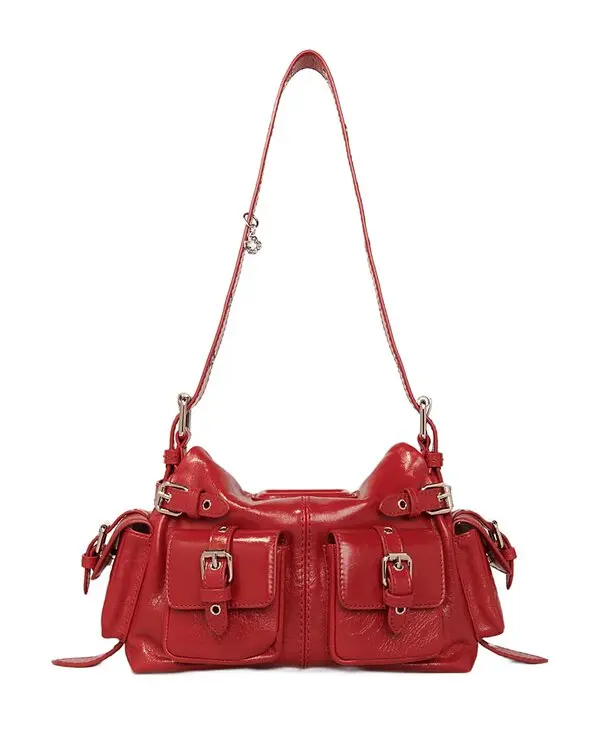 Maje Miss M Mini Leather Bag - Red