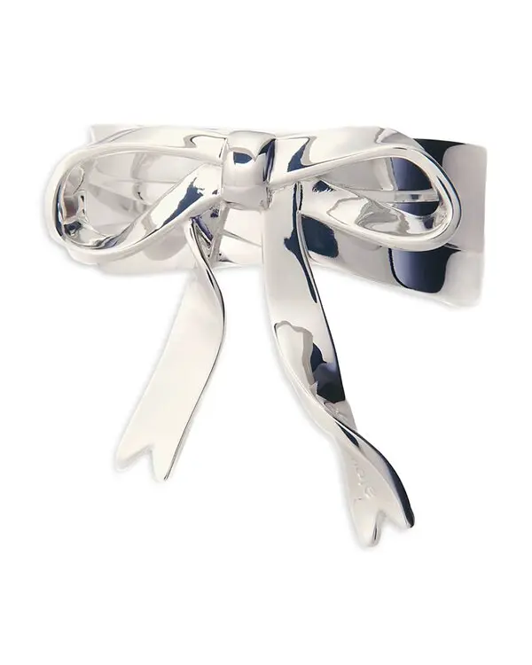 Maje Polished Bow Cuff Bangle Bracelet