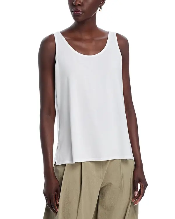 Eileen Fisher Scoop Neck Tank Top - White