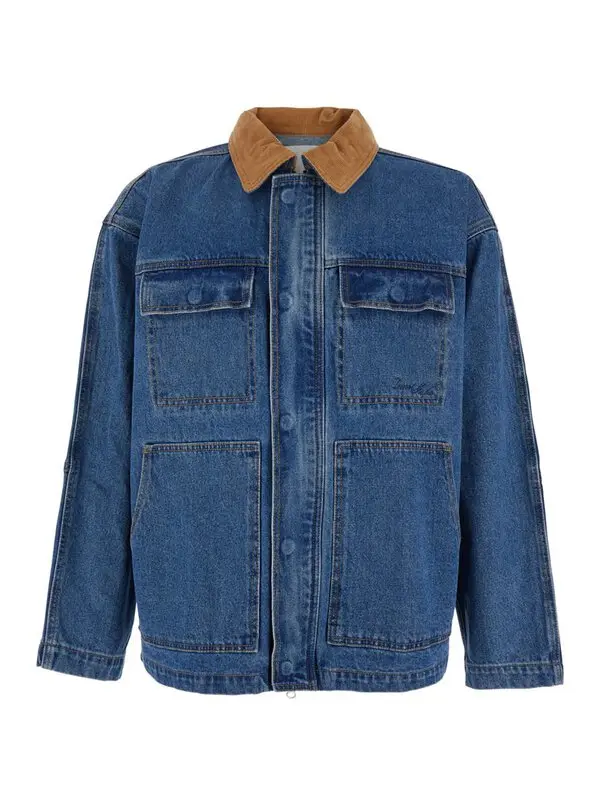 DUNST Cotton Jacket With Contrast Collar