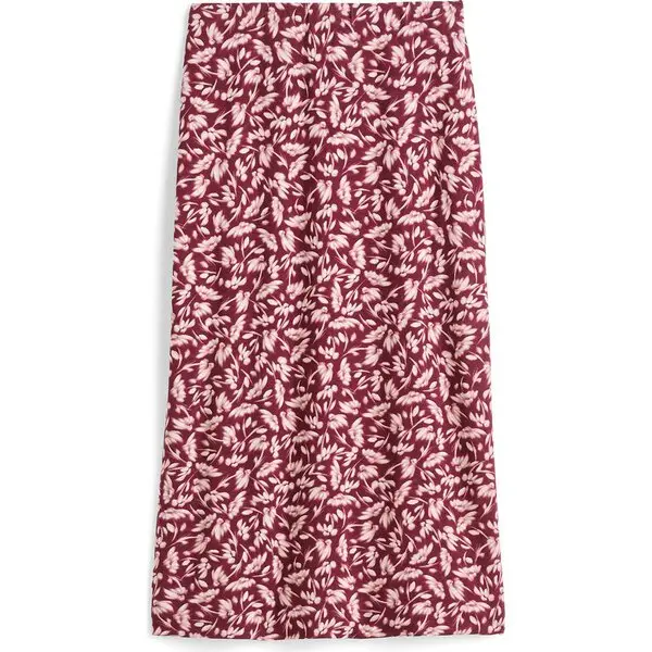 Madewell Floral Ribbed Midi Skirt