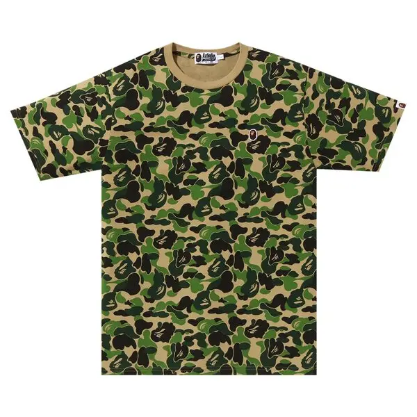 BAPE Abc Camo Ape Head One Point Tee - Green