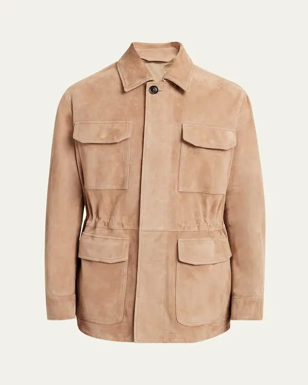 Brioni Lambskin Suede Field Jacket