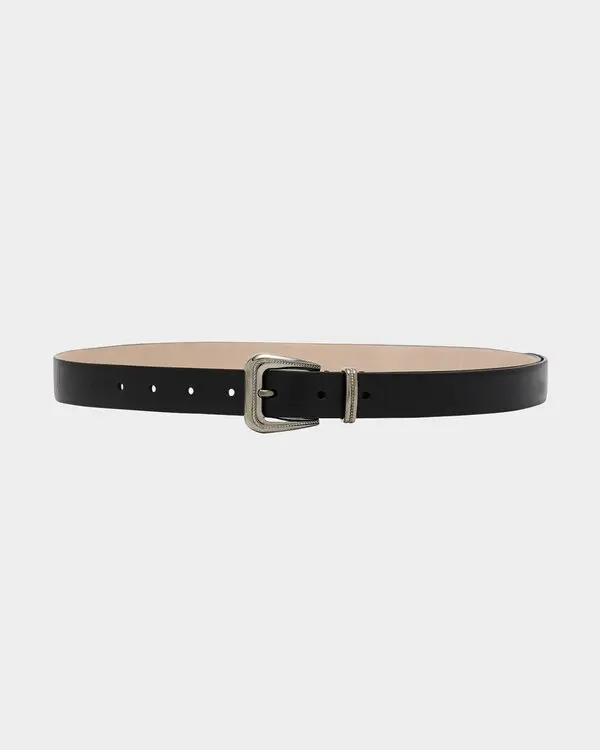 Brunello Cucinelli Calf Leather Belt - Black