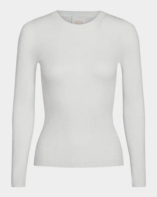 TWP Ribbed Wool Pullover - Ivory