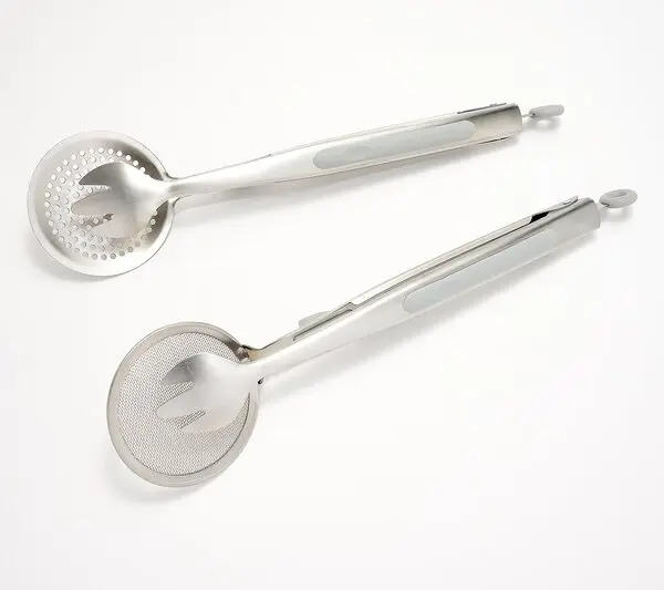 HENNING LEE Set Of 2 Multi Use Strainer Tongs