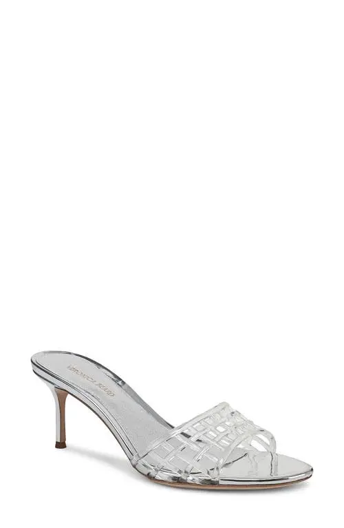 Veronica Beard Tia Jelly Slide Sandal - Clear/ Silver