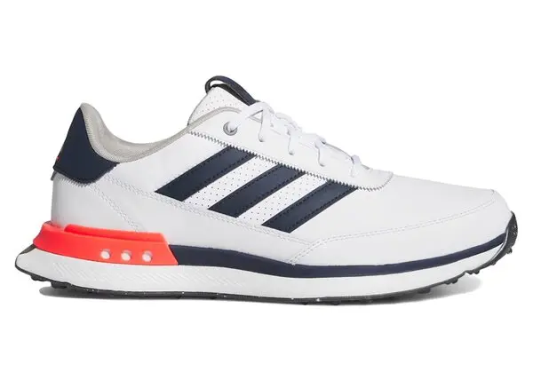 Adidas S2g 24 Leather Spikeless Golf - Cloud White/collegiate Navy Blue/lucid Red
