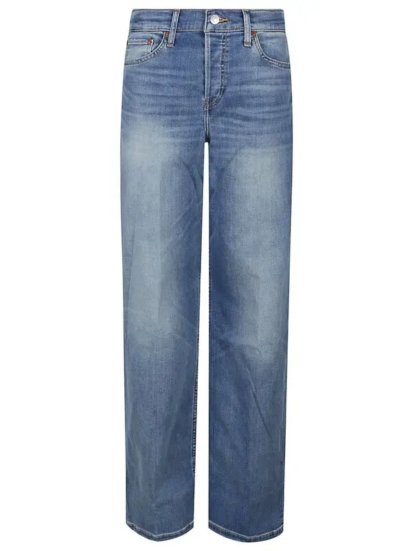 RE/DONE Mid Rise Wide Leg Jeans