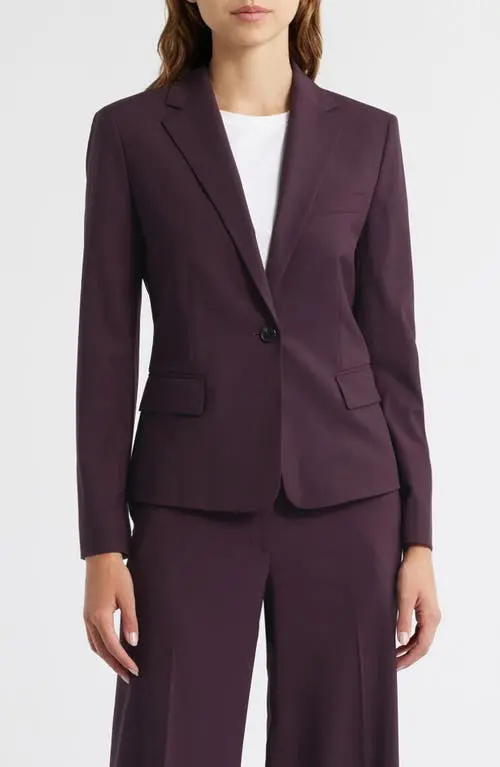 Theory Slim Fit Stretch Wool Blazer - Dark Iris - Hae
