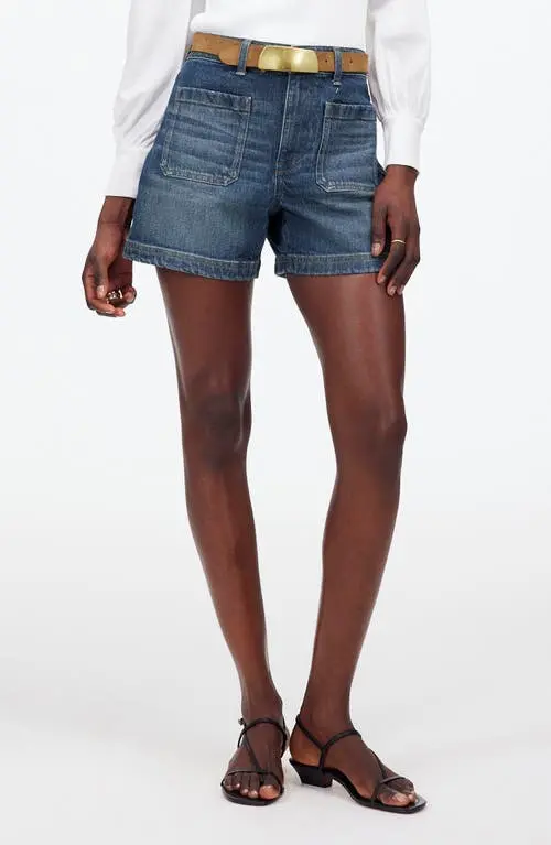 Madewell Emmett Patch Pocket Denim Shorts - Meriwether Wash