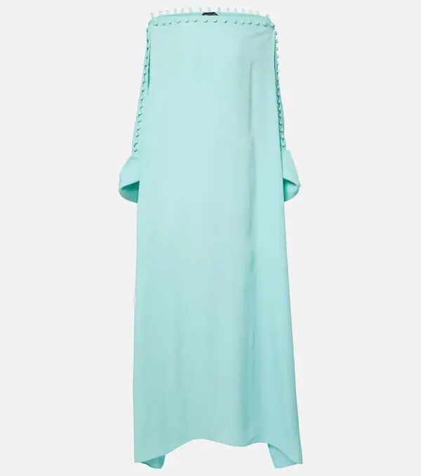 TALLER MARMO Mila Crêpe Cady Kaftan - Blue