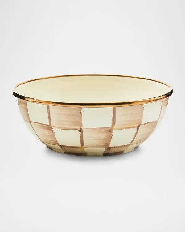 MACKENZIE-CHILDS Mocha Check Everyday Bowl - One-color