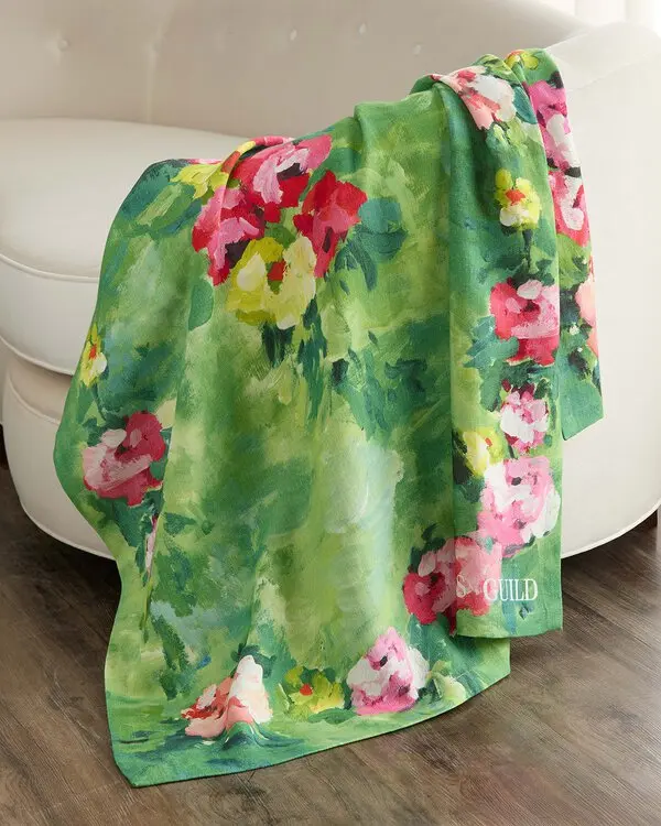 DESIGNERS GUILD Ghirlanda Linen Throw, 51" X 71