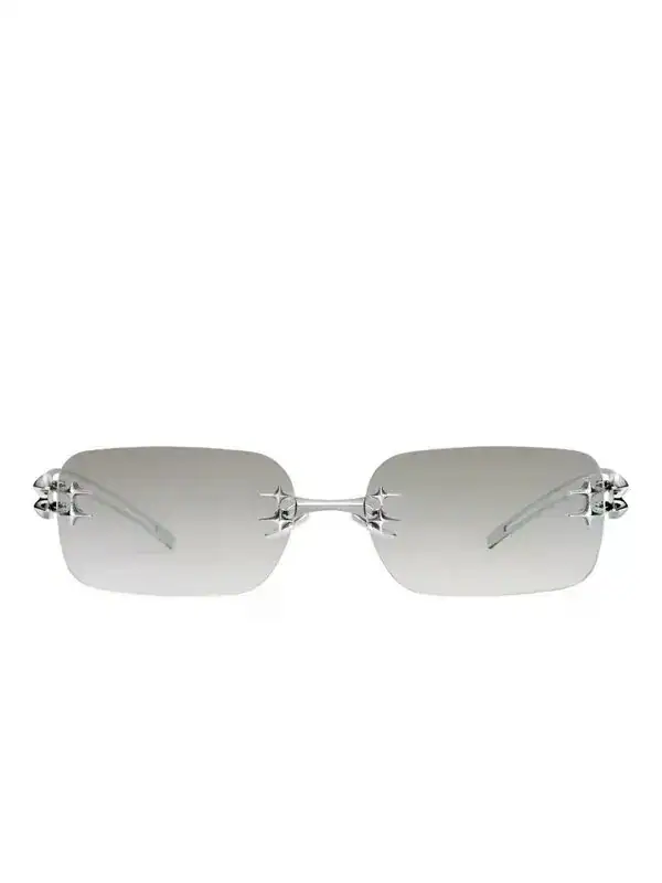 GENTLE MONSTER Tetra 02 Sunglasses - Silver | Editorialist
