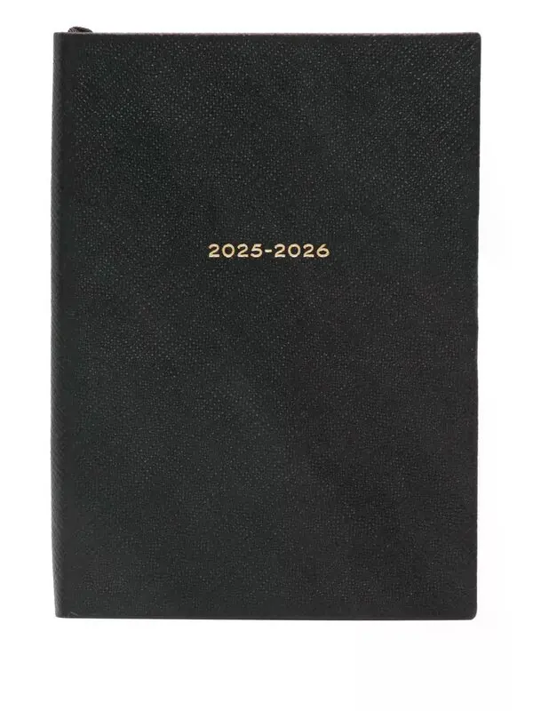 Smythson 2025-2026 Pastegrain Weekly Diary - Black