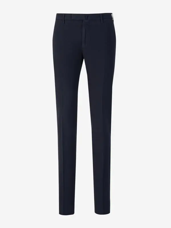 Incotex Slim Fit Stretch Cotton Pants - Midnight Blue