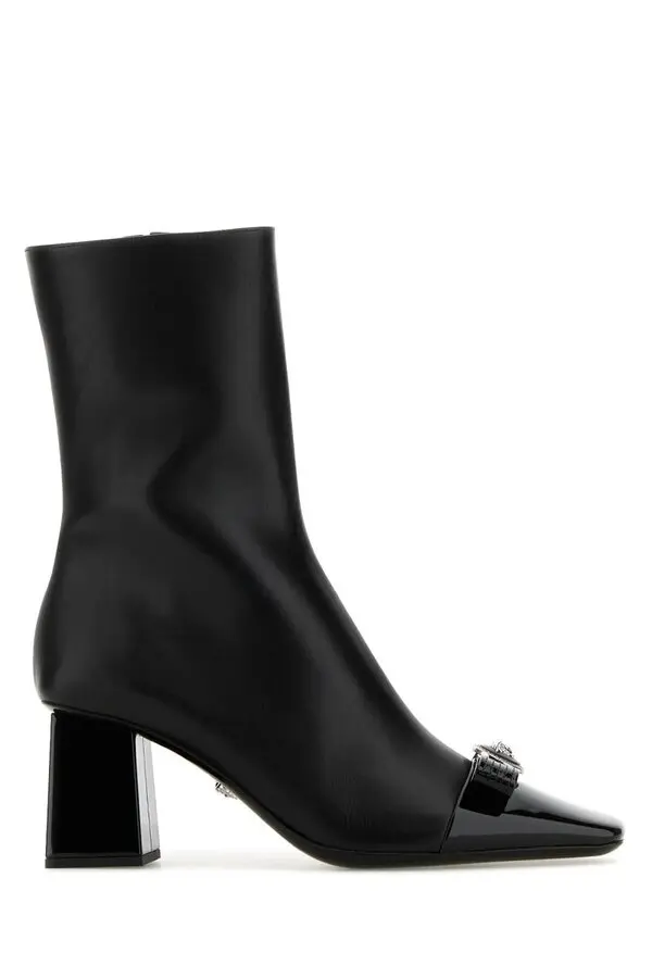 Versace Calf Leather Booties - 1b00p