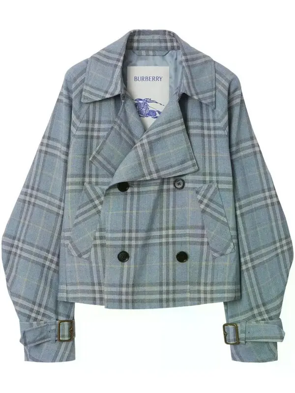 Burberry Checked Trench Jacket