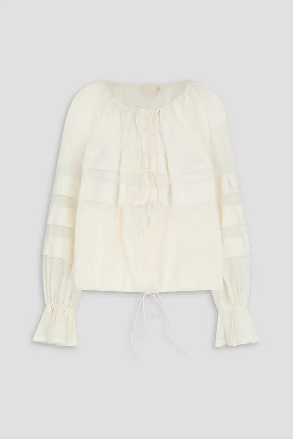 Ulla Johnson Cora Cotton And Silk-blend Voile Blouse