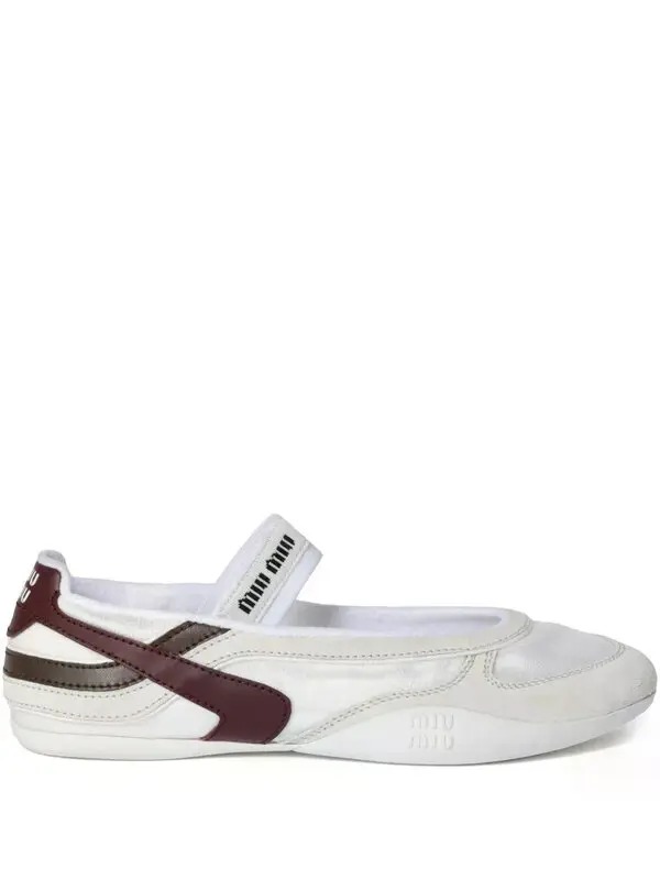 Miu Miu Gymnasium Ballerina Shoes - White