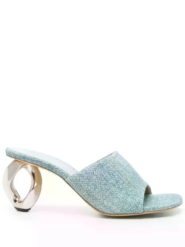 JW Anderson 70mm Chain-heel Sandals - Blue