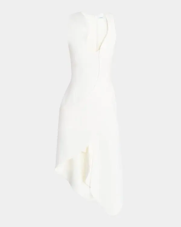 FERRAGAMO Sleeveless High-low Midi Dress - Mascarpone