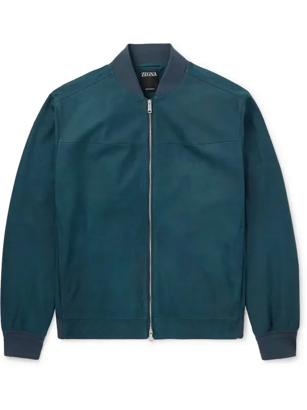 Zegna Nubuck Bomber Jacket