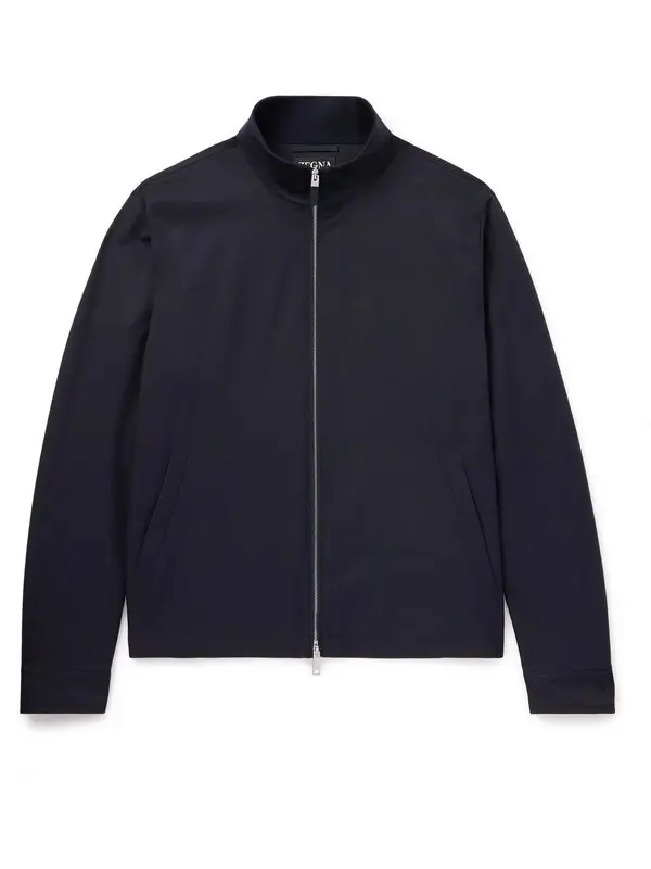 Zegna 3l Twill Blouson Jacket - Blue