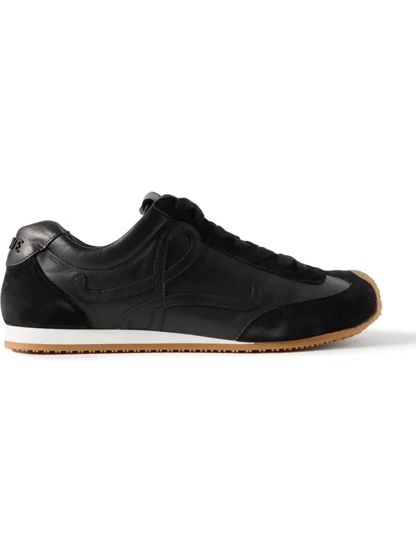 Loewe Ballet Runner 2.0 Leather Sneakers - Black