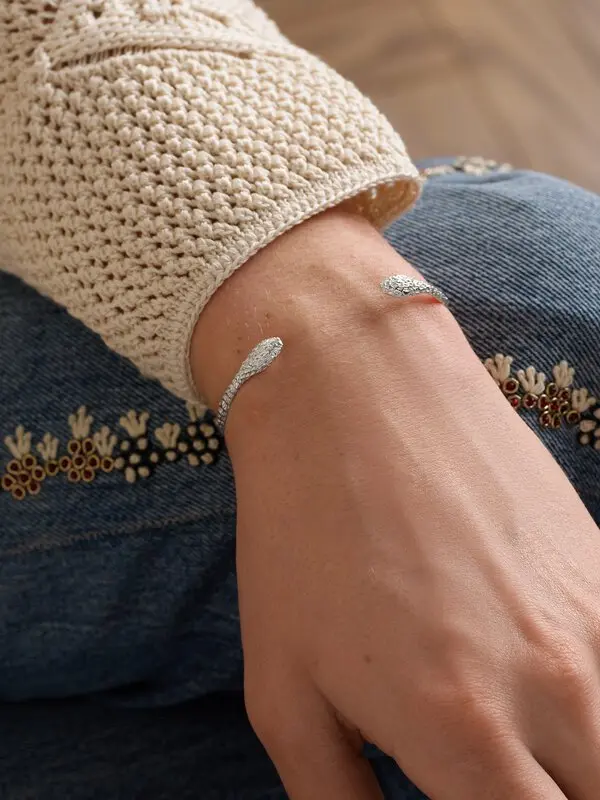 Jacquie Aiche Textured Sterling Cuff