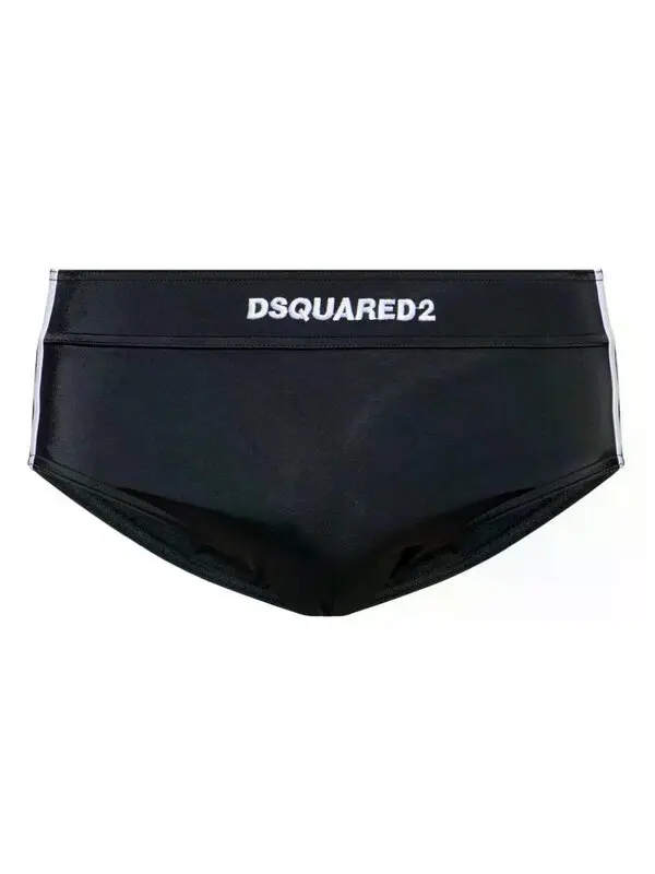 Dsquared2 Logo-embroidered Swim Trunks - Black