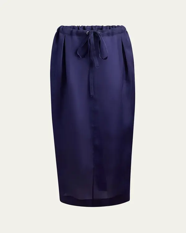 Khaite Chenton Long Silk Skirt - Amethyst
