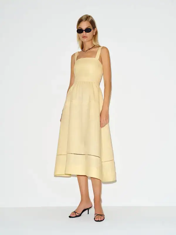 sand linen dress Siena Dress Heathered Sand Linen main image 0