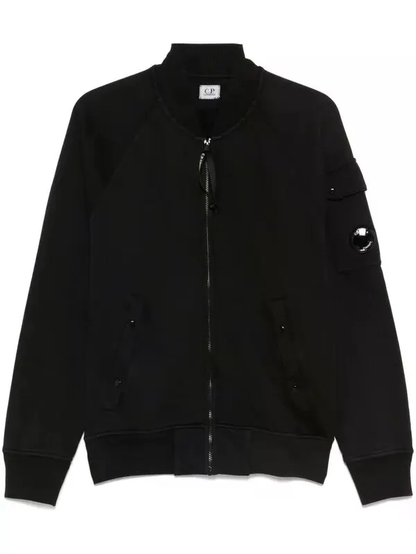 C.P. COMPANY Zip-up Cotton Sweatshirt - Black