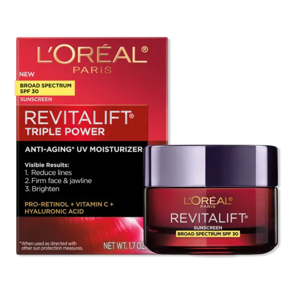 L'OREAL Revitalift Triple Power Face And Neck Moisturizer Spf 30