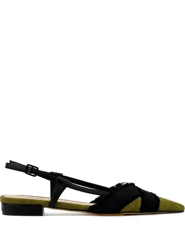 PAUL WARMER Kesha Slingback Flats - Green