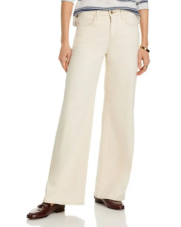L'Agence Alicent High-rise Wide-leg Jeans - Macadamia