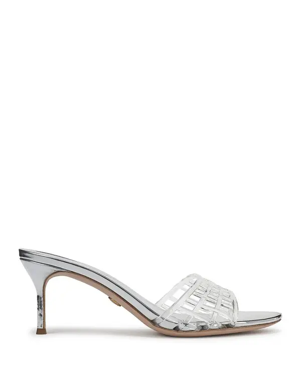 Veronica Beard Tia Jelly Sandals - Clear/silver