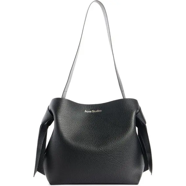 Acne Studios Midi Musubi Leather Shoulder Bag - Black