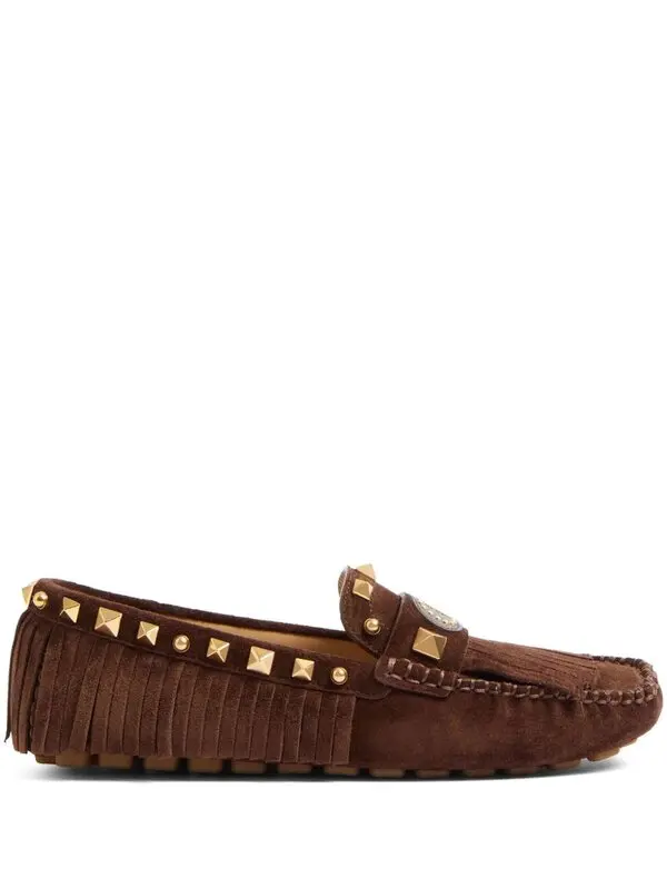 Valentino Garavani Plaster Loafers In Brown - 25% Off