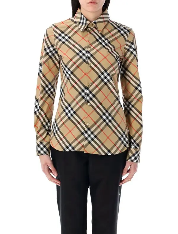 Burberry Slim Fit Check Cotton Shirt