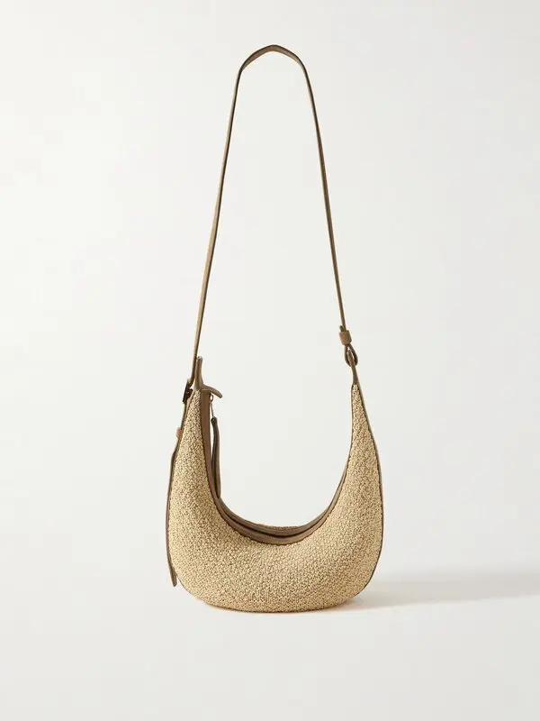 Khaite Augustina Small Raffia Shoulder Bag - Neutrals